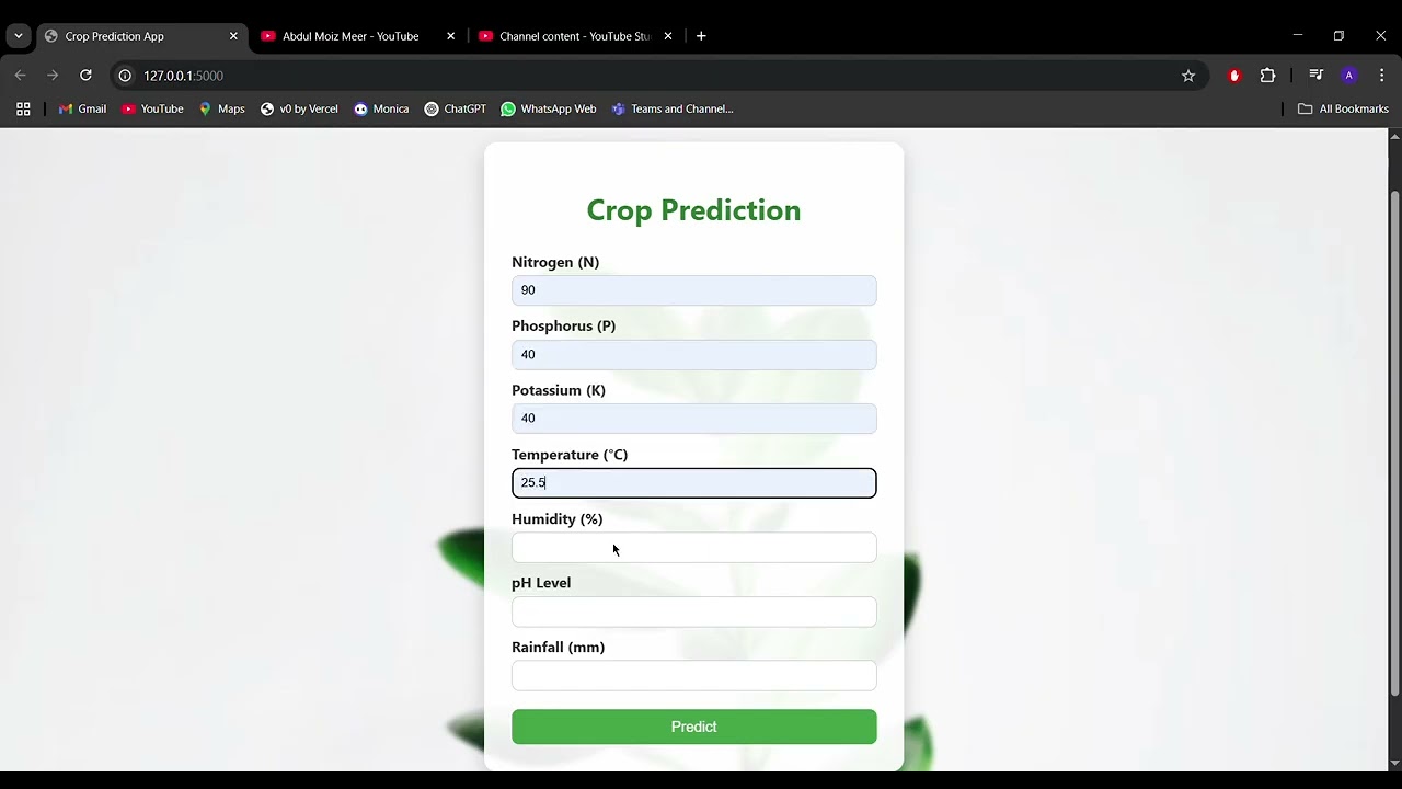 Crop Prediction Using Machine Learning