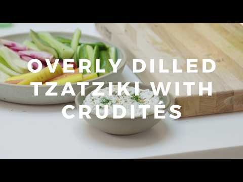 Overly Dilled Tzatziki with Crudités