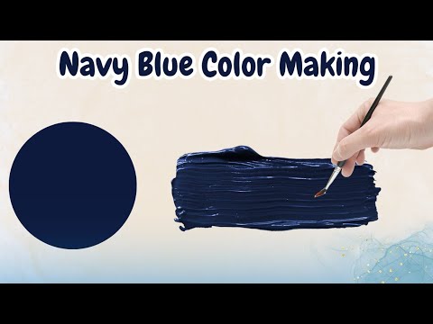 How to make Navy Blue Color | Navy Blue Color Making | Acrylic Color Mixing