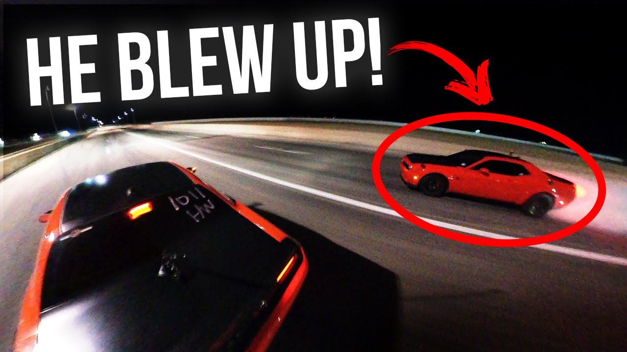 Modded Dodge Demon Drag Races Nitrous Hellcat, Blows Drivetrain in ...