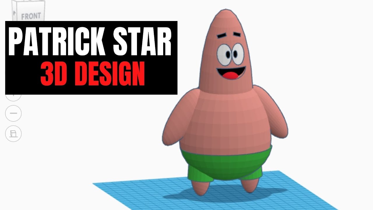 TinkerCAD - Tutorial for Beginners - How to 3D Design Patrick Star from SpongeBob SquarePants. EASY!