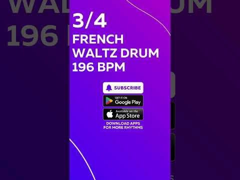 3/4 FRENCH WALTZ DRUM 196 BPM - Rhythm Pattern #drumbeat #drumloop #drums #drumsonly