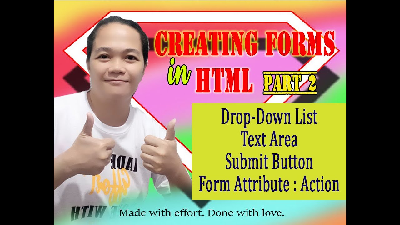 How to create forms in HTML Part 2 - Tagalog Tutorial