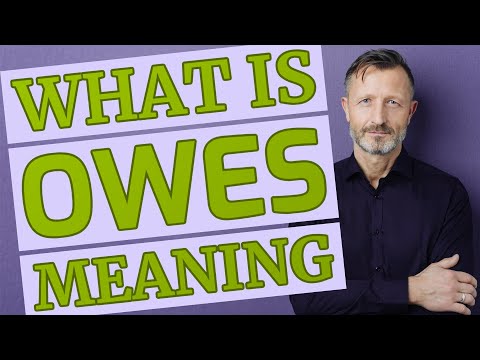 Owes | Meaning of owes 📖 📖 📖 📖