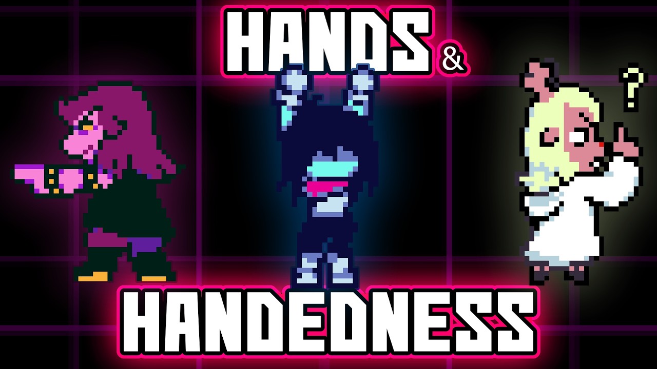 The handedness of characters in DELTARUNE
