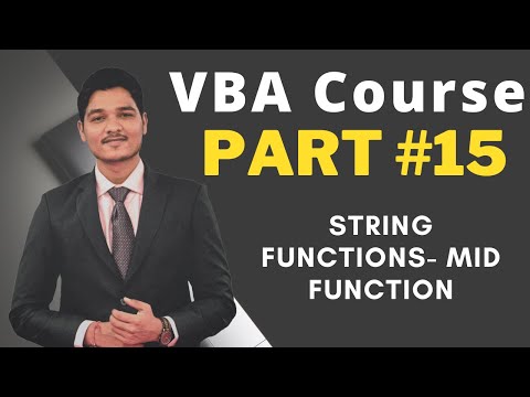 Learn Excel VBA- String Functions : Mid function