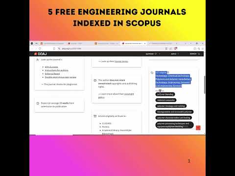 (Pt.3) 5 FREE Engineering Journals Indexed in Scopus || #freescopus #journals