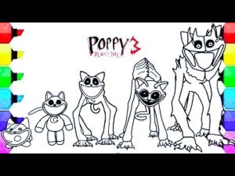 EVOLUTION OF CATNAP Coloring Pages New / How to Color Catnap BOSSES in Poppy Playtme