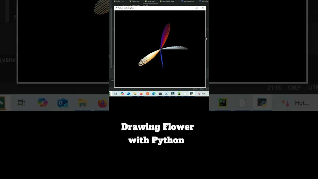 Boom Python Coded Flower 🤪 #python #pythonprogramming