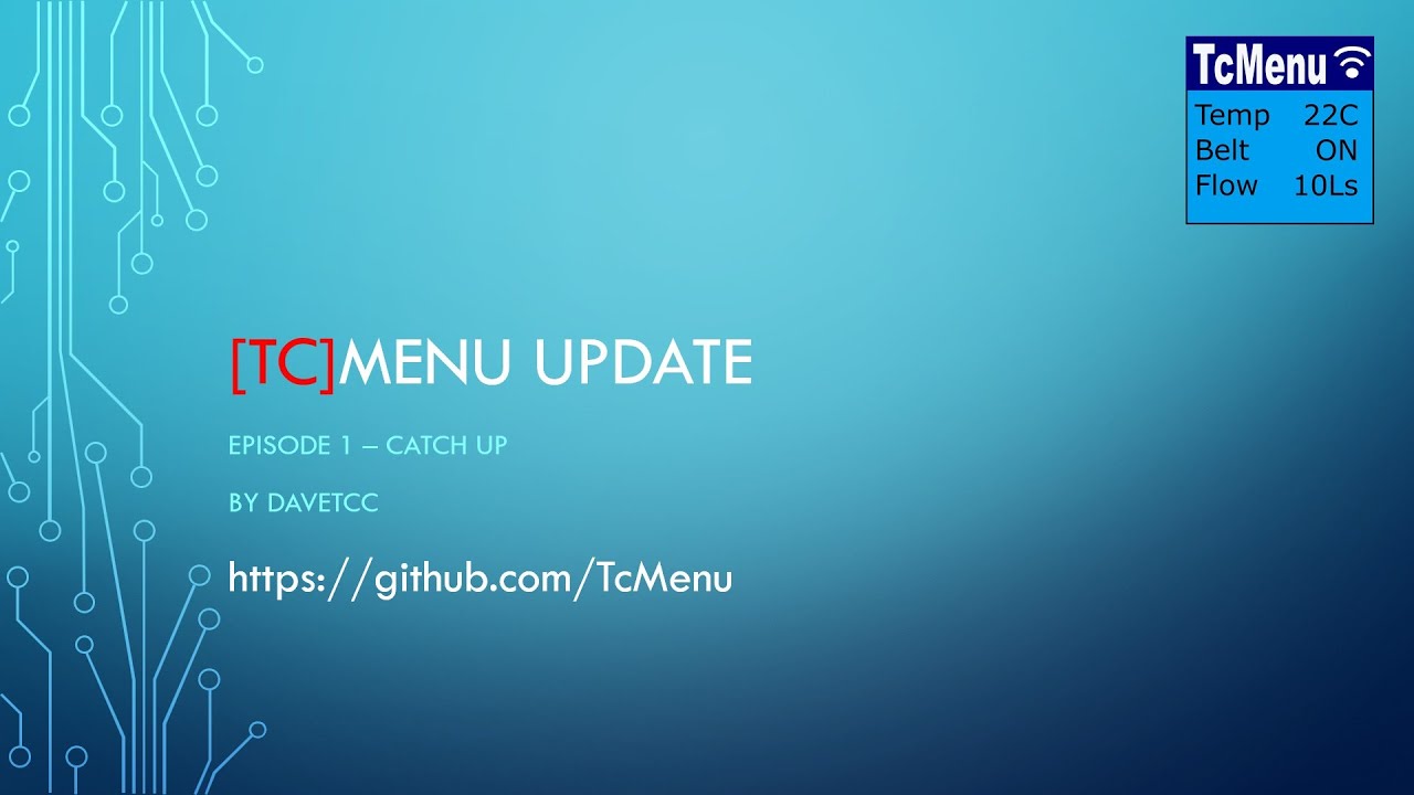 TcMenu Update Episode1 - Catch up, Embedded Font Generator