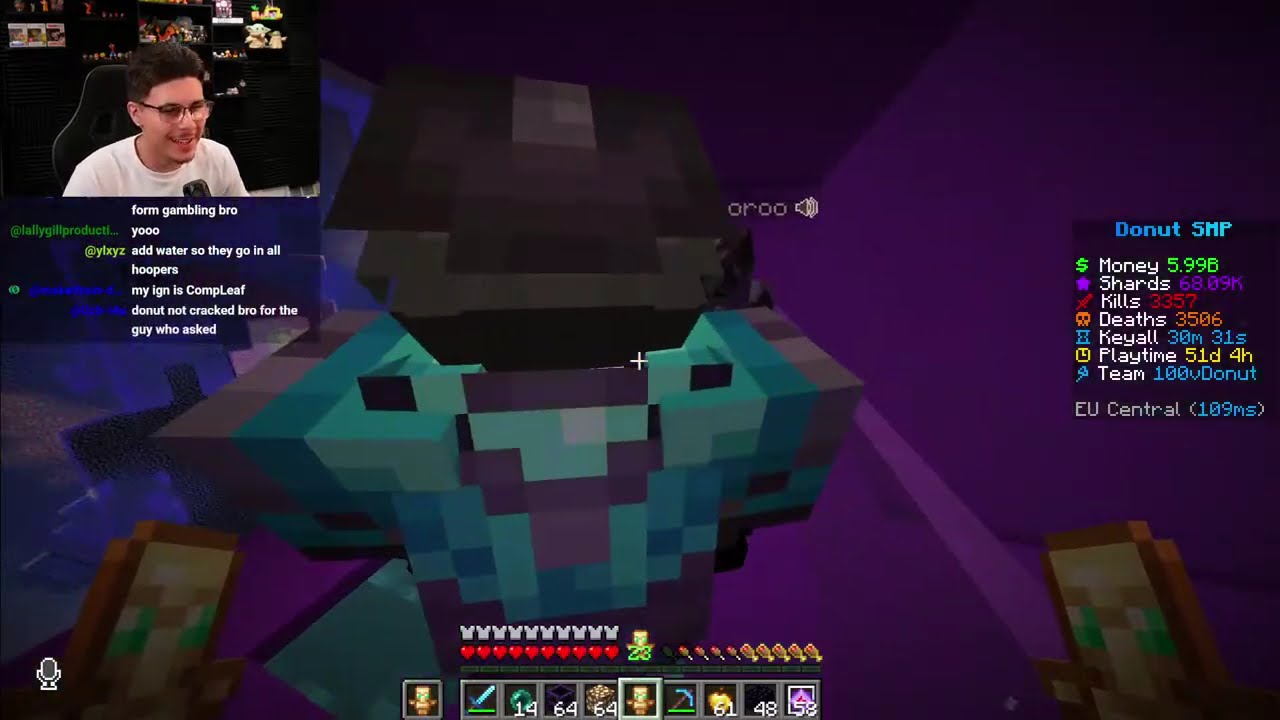 Donut SMP | BOUNTY & Teleporting to Viewers & Reactions