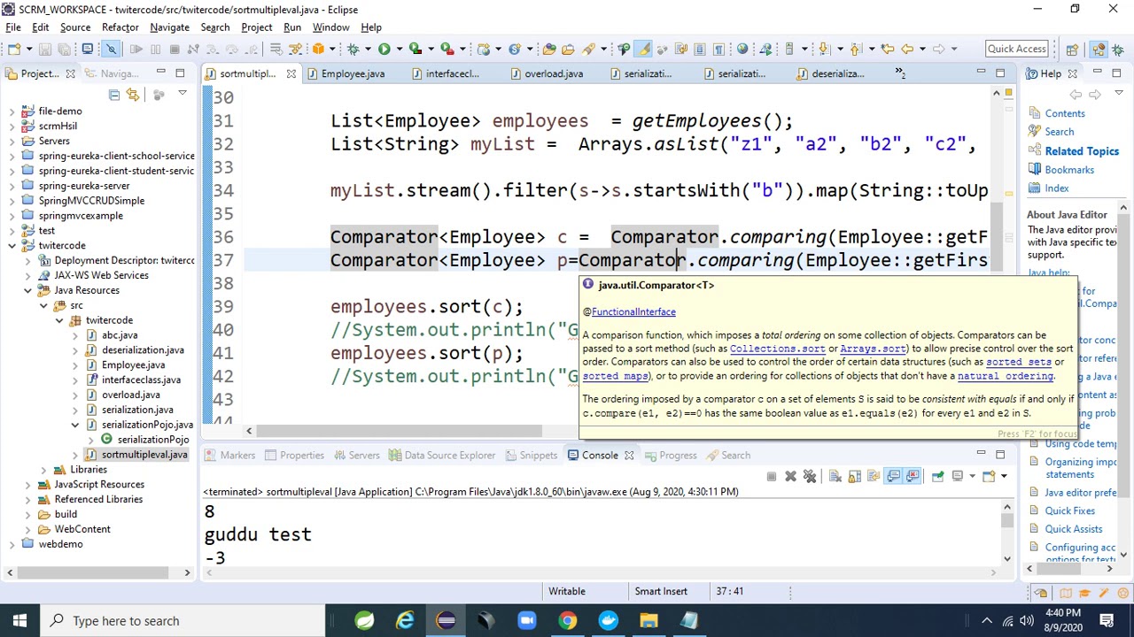 Sort by two or multiple fields using java 8