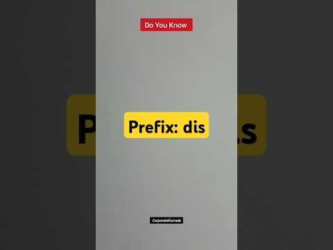 Prefix: Dis | #shorts #short #english #prefix #shortsfeed #shortvideo #shortsviral #shortsyoutube