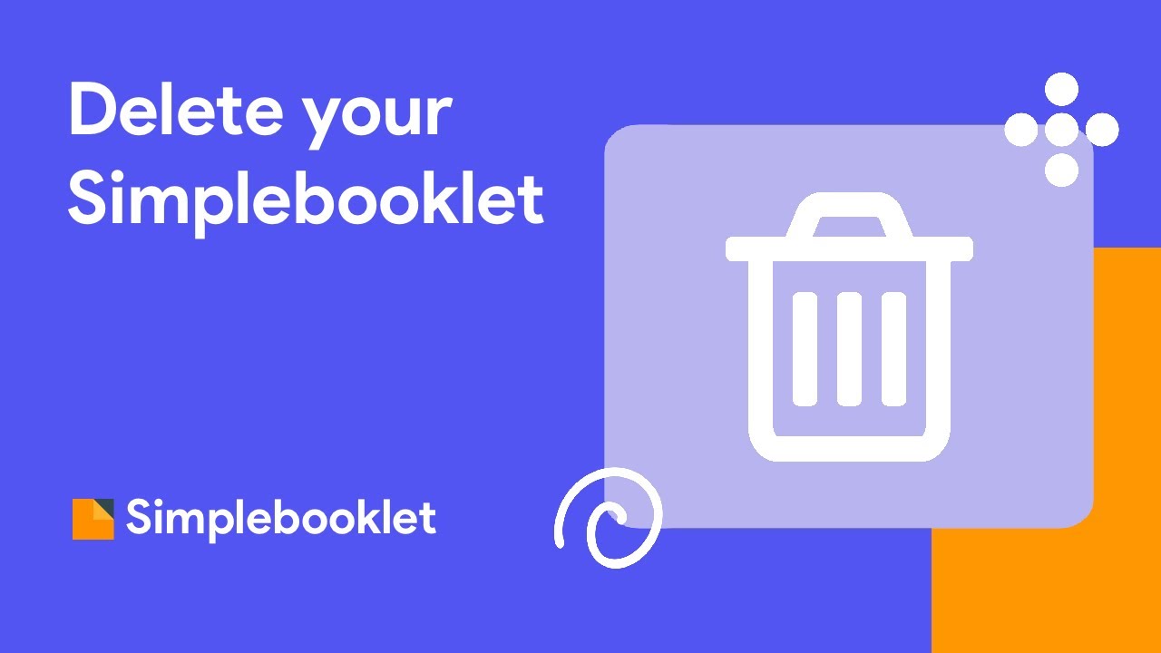 Delete your Simplebooklet