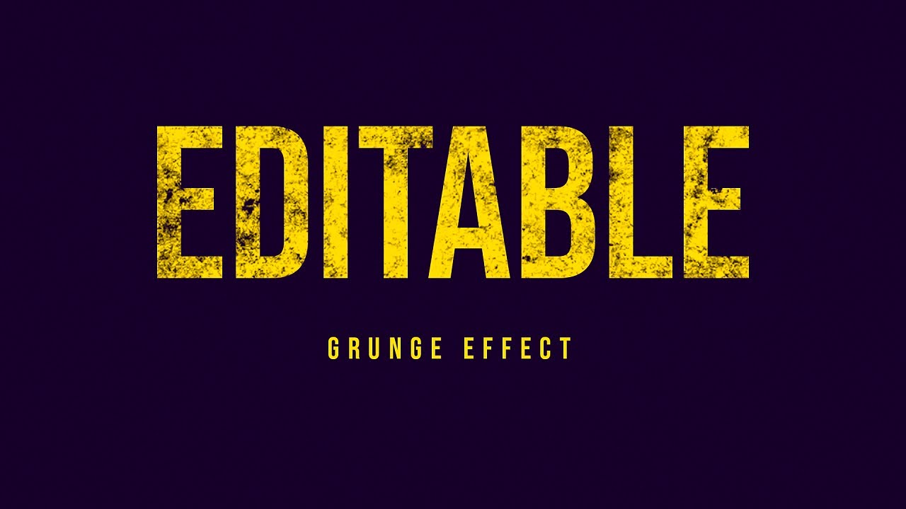 Editable Grunge Text Effect in Photoshop | Photoshop Tutorial