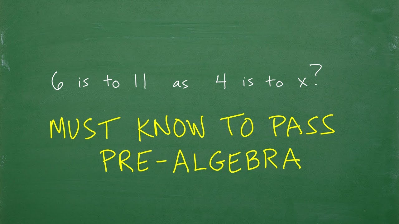 Pre-Algebra Level Problem – NEED To Know to PASS