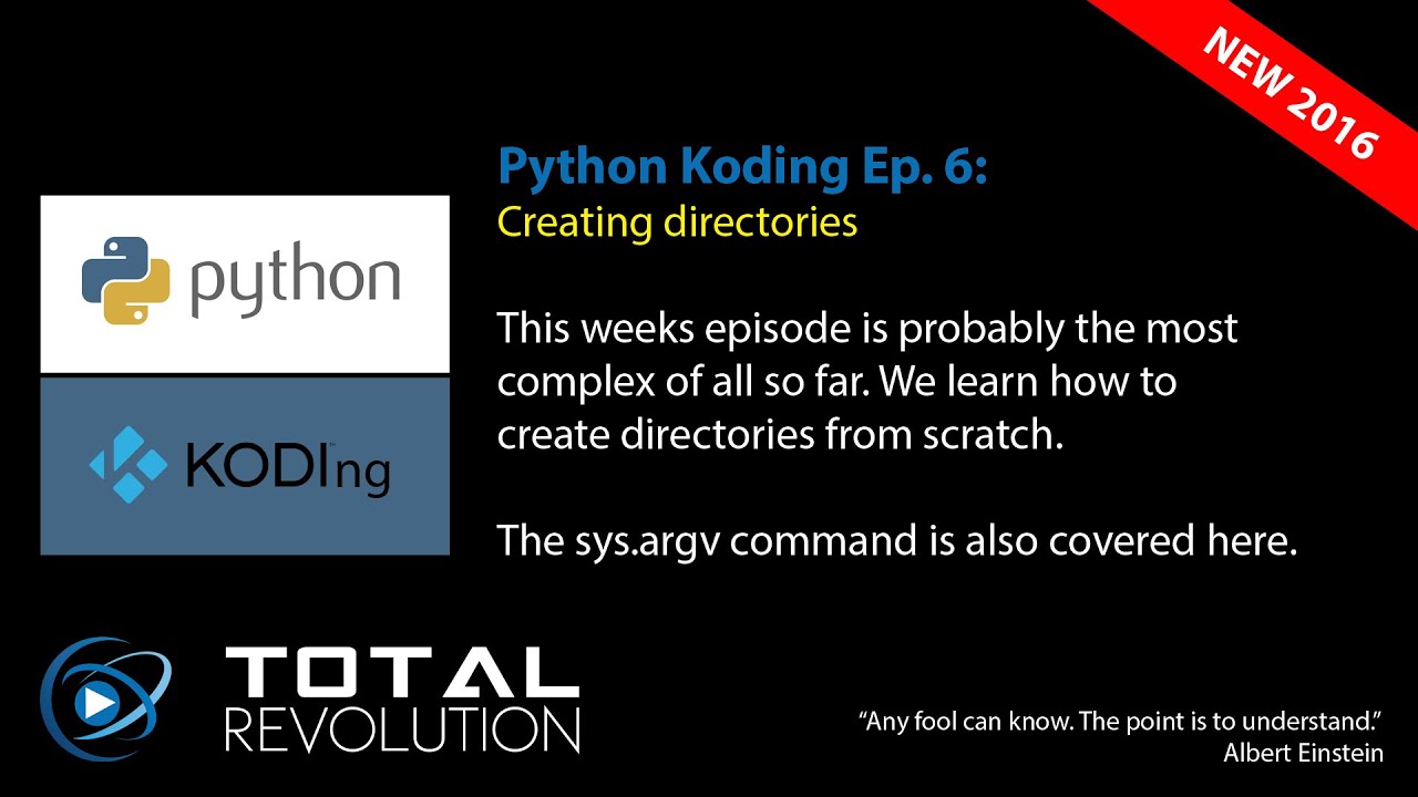 Python Koding 6: Creating a directory structure