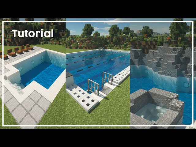 How to make a modern swimming pool in Minecraft