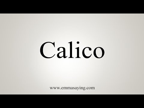 How To Say Calico