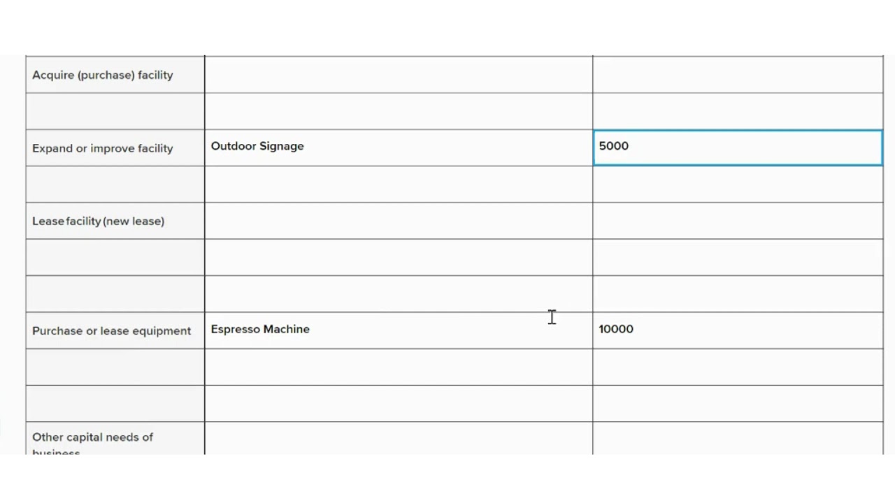 Biz-M-Power Application: Project Table Instructions