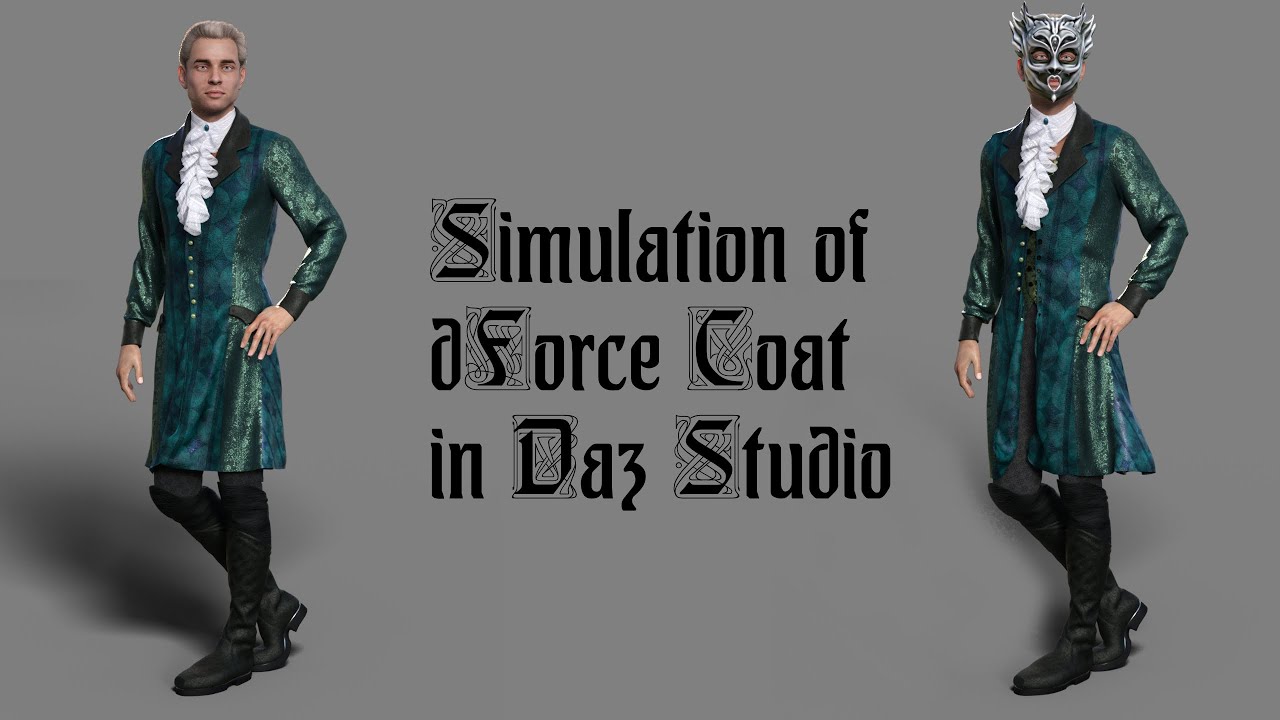 Simulation of dForce coat in Daz Studio