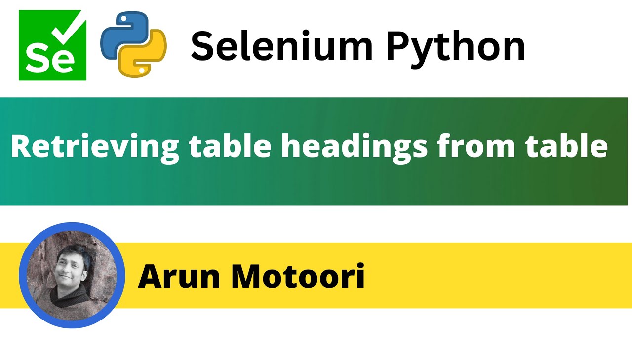 Retrieving table headings from table using Selenium Python (Selenium Python)