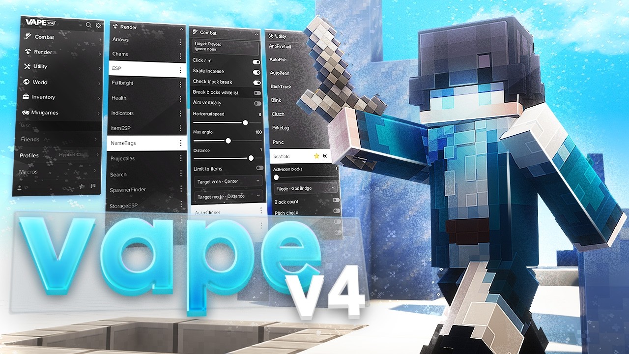 Hack Client: 2026 Vape V4 is a Crystal Client - (1.21.11)