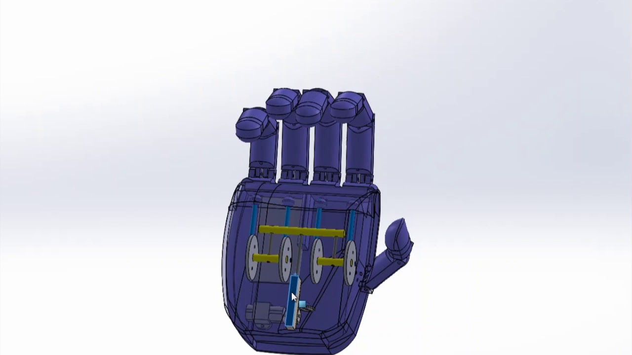 Single Actuator Prosthetic Hand Design