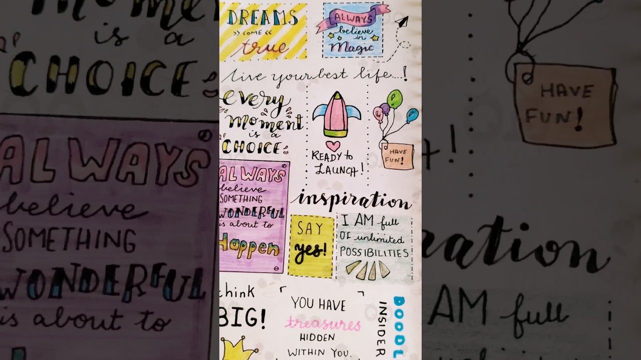 Doodle Art Journal 🌻 | Doodle Quotes | Inspiration #shorts #artjournal #journal #doodleart