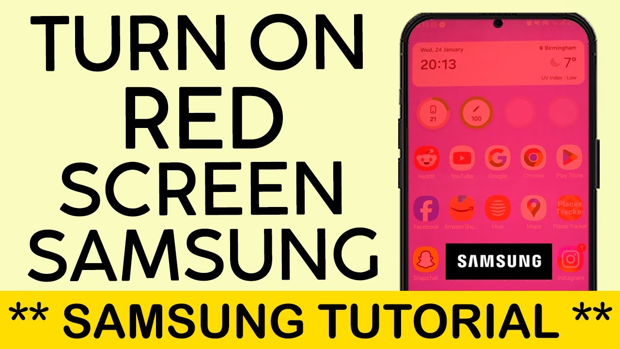 How to Turn on Red Screen on Samsung Galaxy Phone Androd 14 | Red Filter on Android 14 (2024)