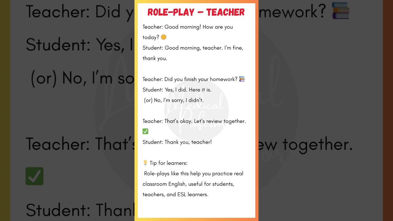 Teacher Role-Play in English | Classroom English Conversation Practice 👩‍🏫📚