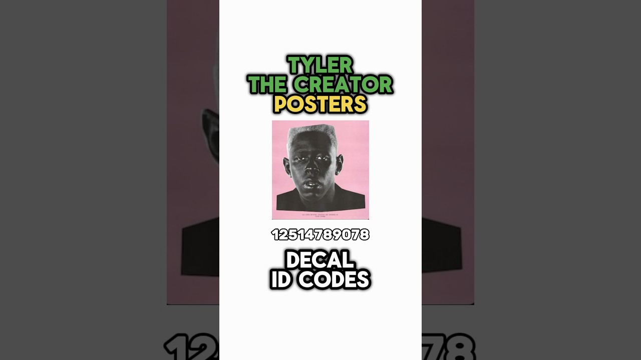Tyler the creator decal id codes 44 uu!💚 #roblox #bloxburgcodes #berryavenuecodes #royalehigh