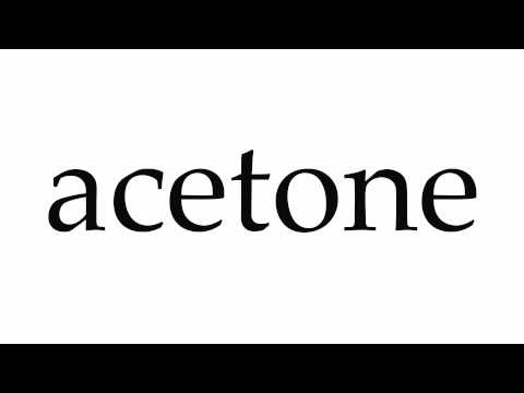 How to Pronounce acetone