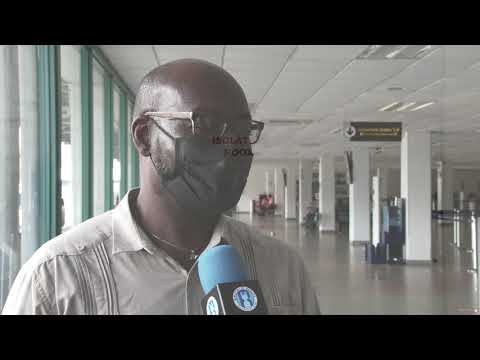 Health officials tour the Hewanorra International Airport Public Health Facility