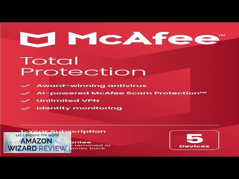 McAfee Total Protection 2024 5 Device Cybersecurity Software Includes Antivirus Review