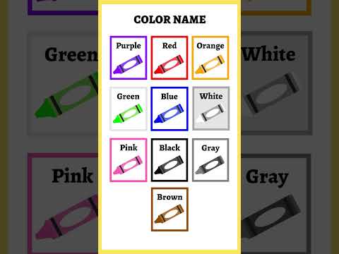 Learn Colors | Color Chart for kids | Color Names With Pictures | Color Name In English