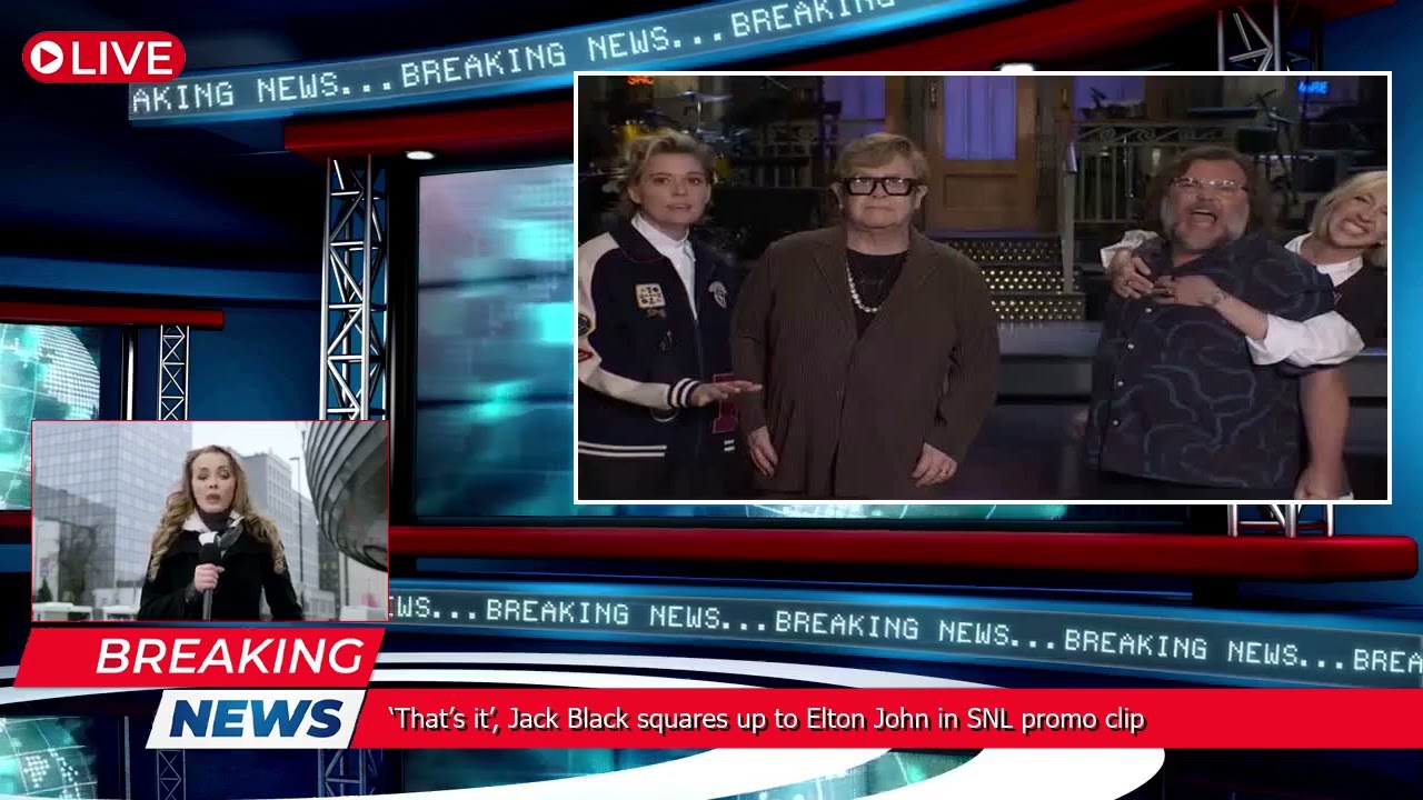 ‘That’s it’: Jack Black squares up to Elton John in SNL promo clip