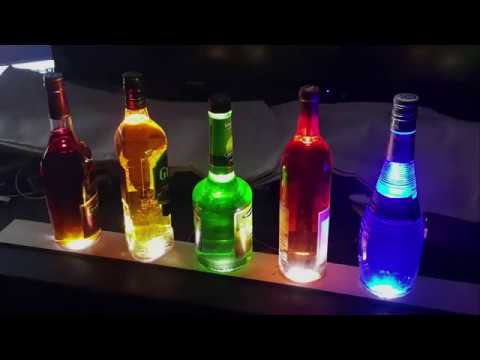 LED Lights. Music LED controller test on Bottle. Цветомузыка