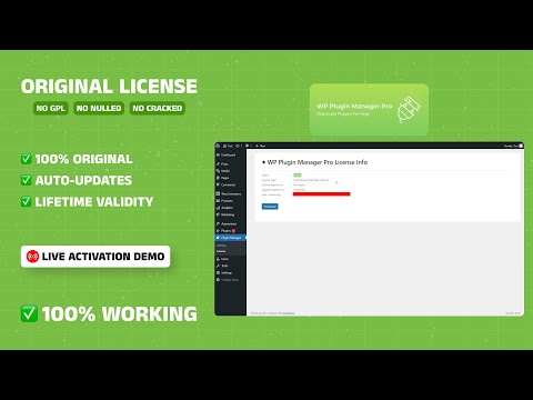 WP Plugin Manager Pro with License Key | Premium WordPress Plugin with Activation Key at cheap price