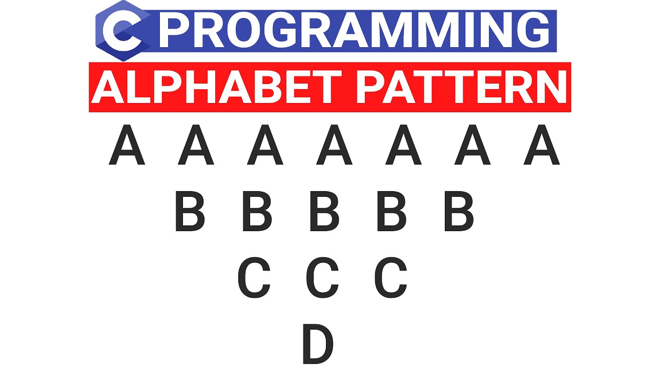 C Program to Print Triangle Pattern Using Alphabets | TRICK for Triangle Pattern in C Language
