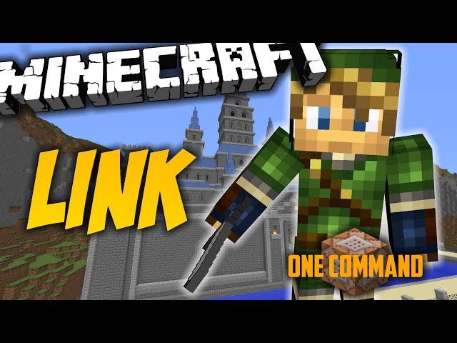 Link from Legend of Zelda in One Command Minecraft Map