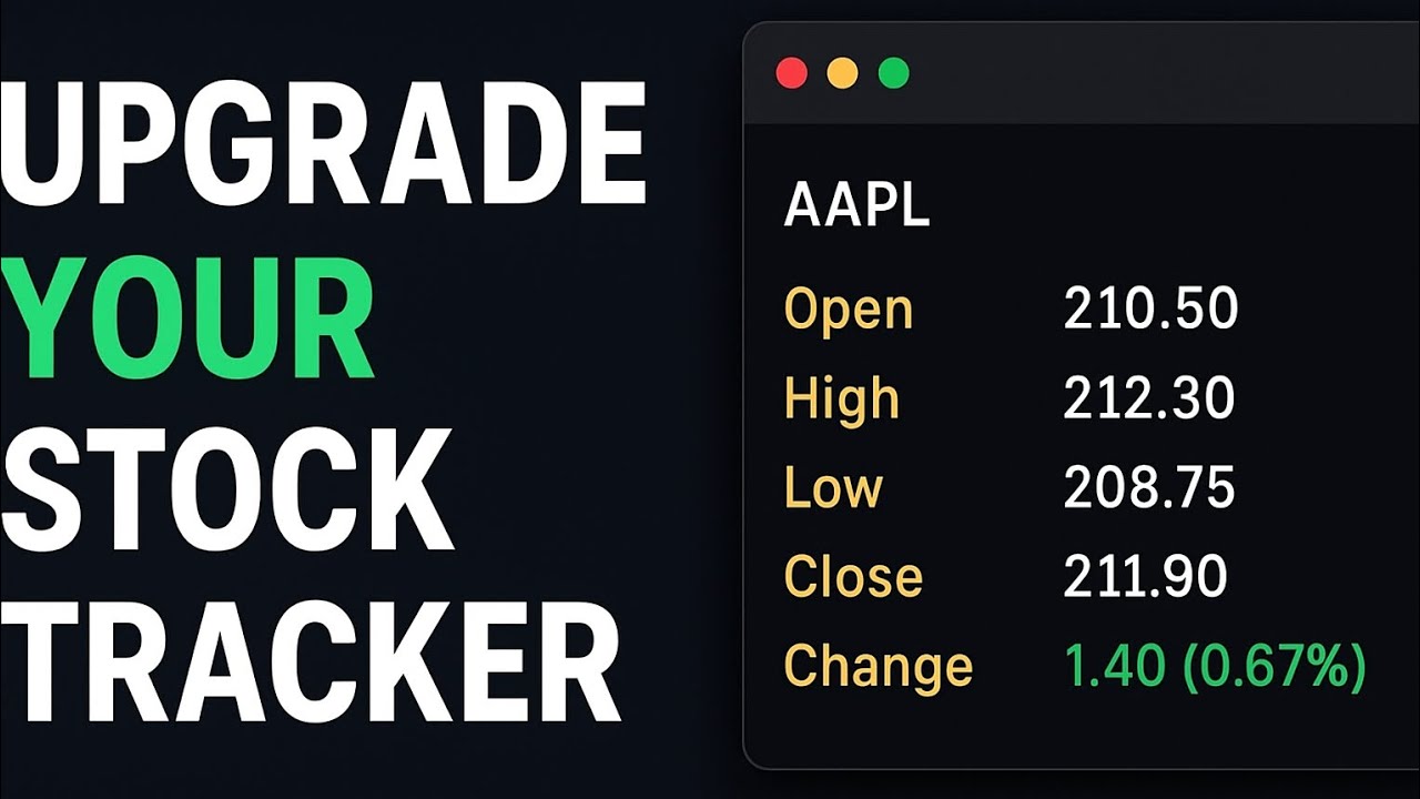 📈 Build a Real-Time Stock Tracker in Python | Full Beginner Tutorial