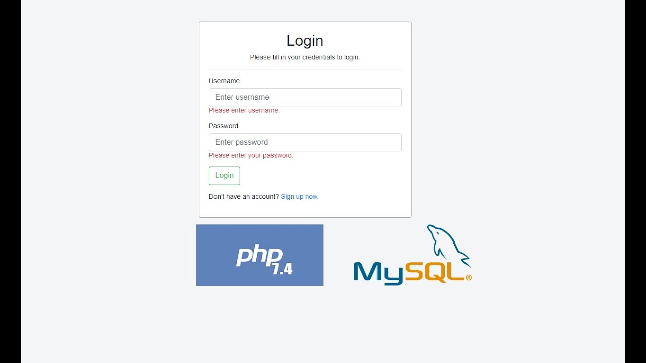 PHP MySQL Login System 2020