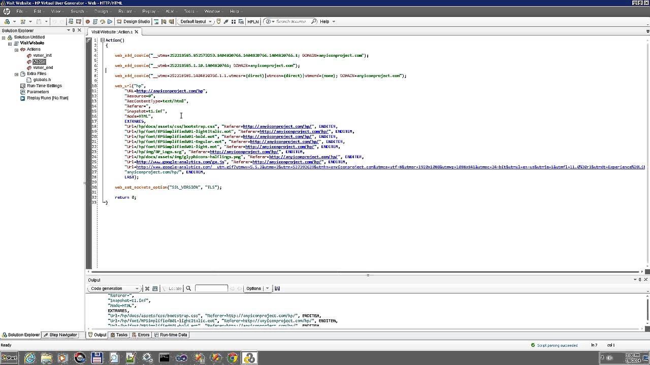 StormRunner Load Tutorial - VuGen Scripting