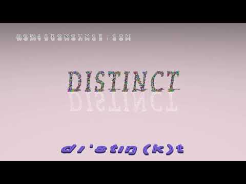 distinct - pronunciation + Examples in sentences and phrases