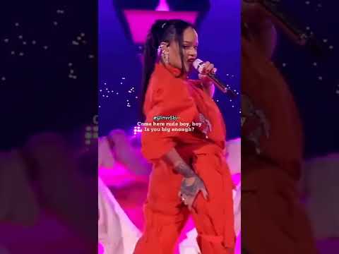 Rihanna | Rude Boy #superbowl #superbowl2023 #rudeboy #shortlyrics #lyrics (Halftime Show )
