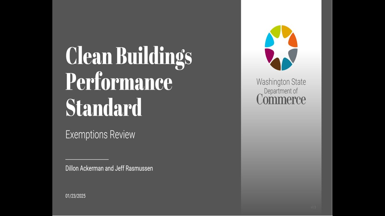 Clean Buildings Performance Standard Webinar Series: Exemptions