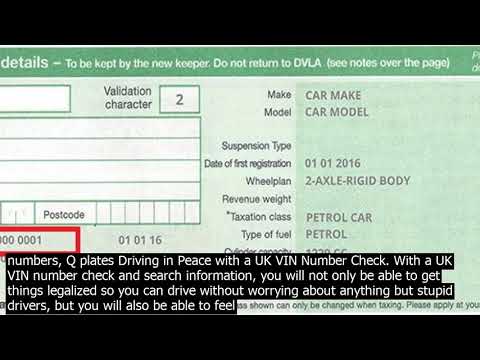 Check vin govuk vehicle tax how to register your vehicle and the cost new registrations