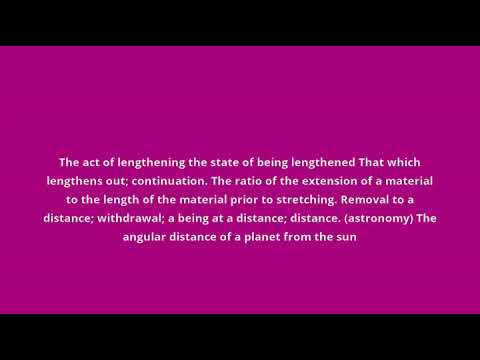 what is the meaning of elongation