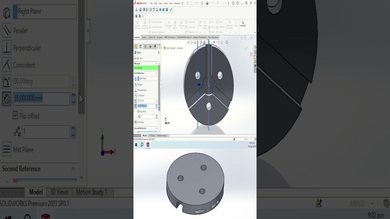 SolidWorks Tutorial: Practice Problem 7.4 #solidworks #solidworkstutorial #cad #feature #pattern